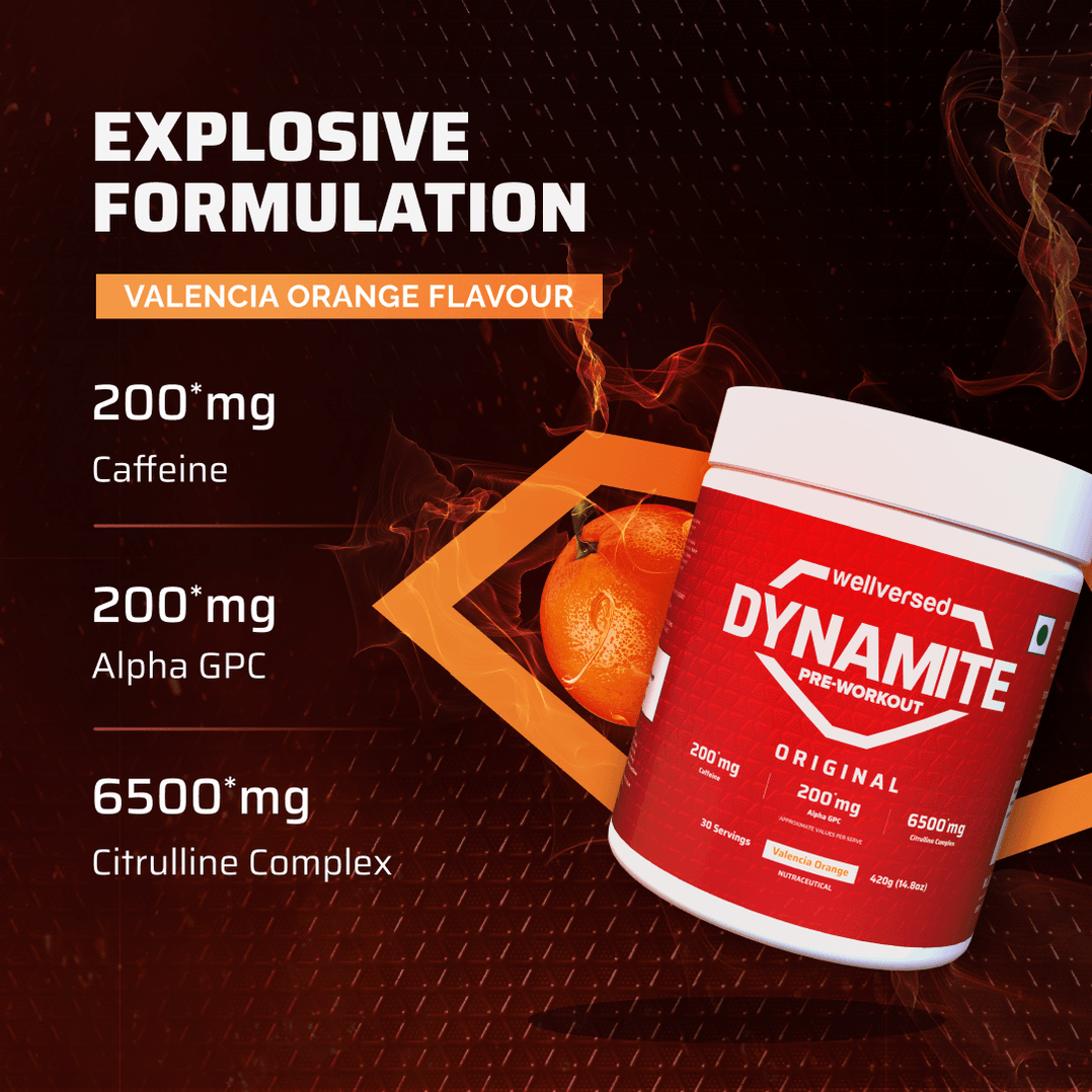 Dynamite Pre-Workout (210g, 15 Servings) | Valencia Orange | Pre-Worko ...