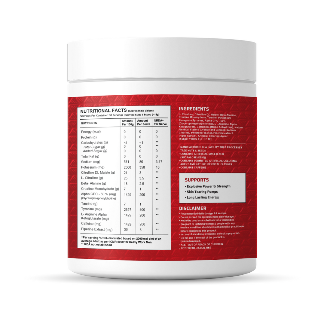 Dynamite Pre-Workout (210g, 15 Servings) | Valencia Orange | Pre-Worko ...