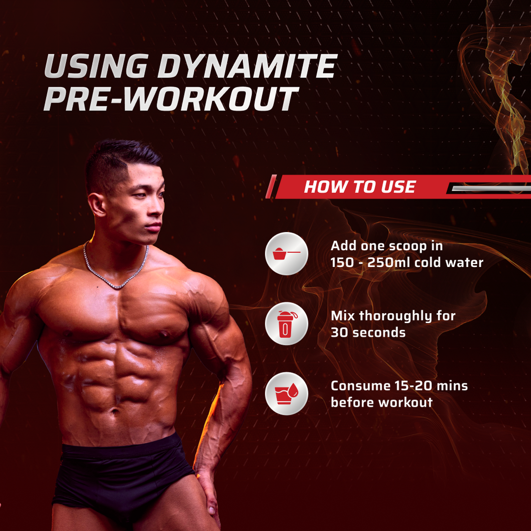 Dynamite Best Pre Workout Supplement (420g, 30 Servings) - Fruit Blast ...