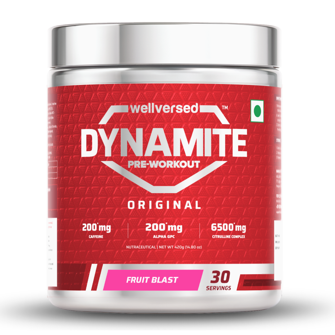 Dynamite Best Pre Workout Supplement (420g, 30 Servings) - Fruit Blast ...
