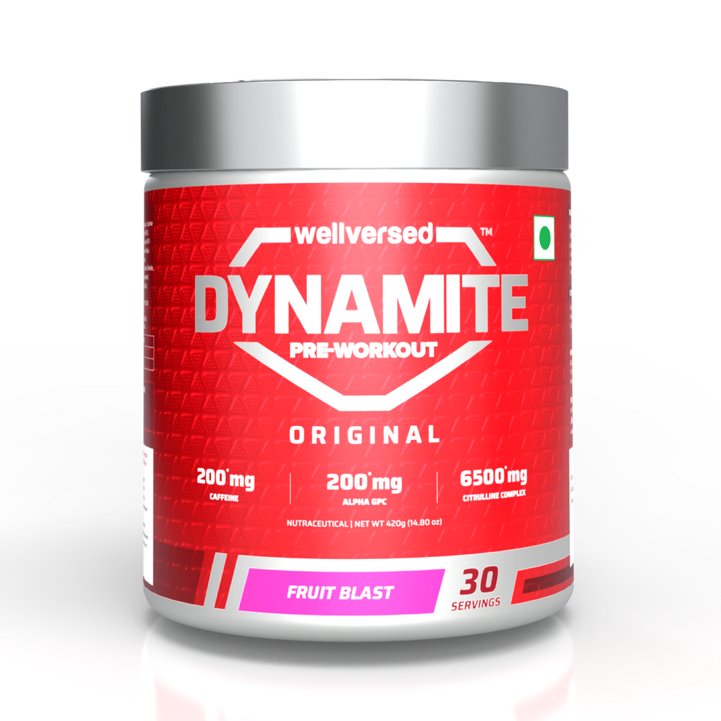 Dynamite Best Pre Workout Supplement (420g, 30 Servings) - Fruit Blast ...
