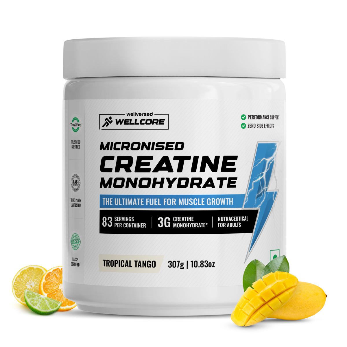 Wellcore - Pure Micronised Creatine Monohydrate (307g, 83Servings) | L — Wellversed