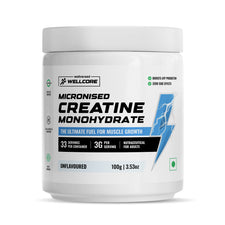 Buy Wellcore Micronised Creatine Monohydrate (100g, 33 Servings ...