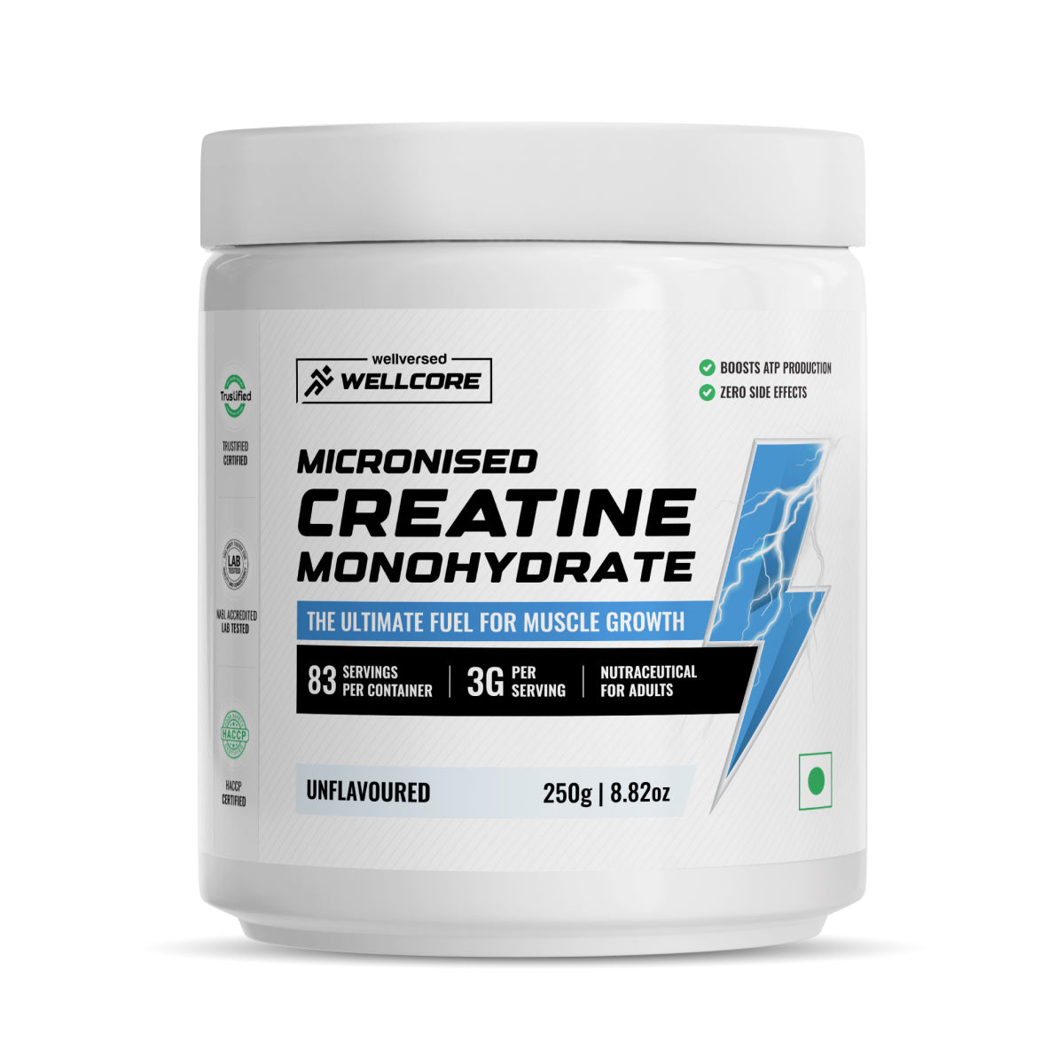 Buy Wellcore Micronised Creatine Monohydrate (250g, 83 Servings ...