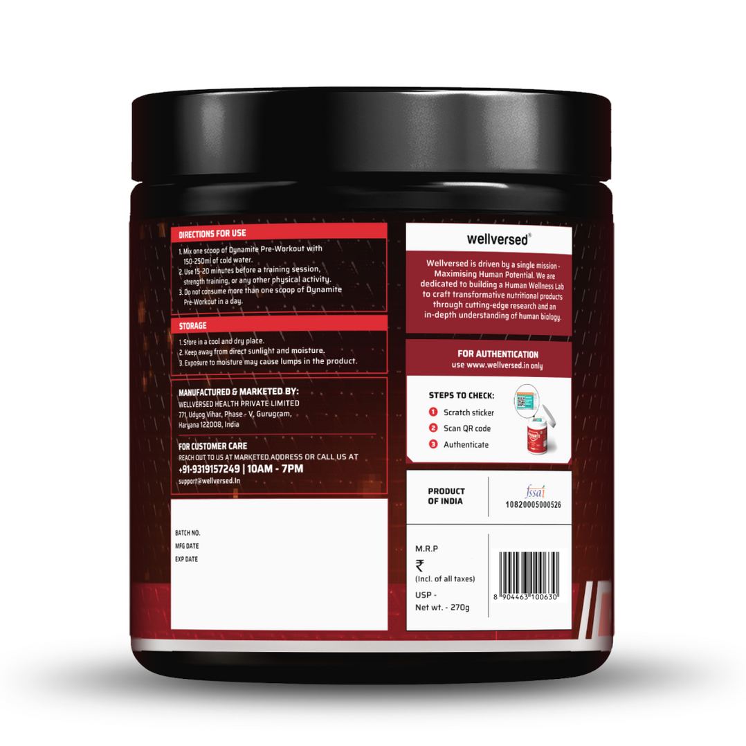 Dynamite Pre-Workout EXTREME (270g, 15 Servings) | Chilli Guava ...