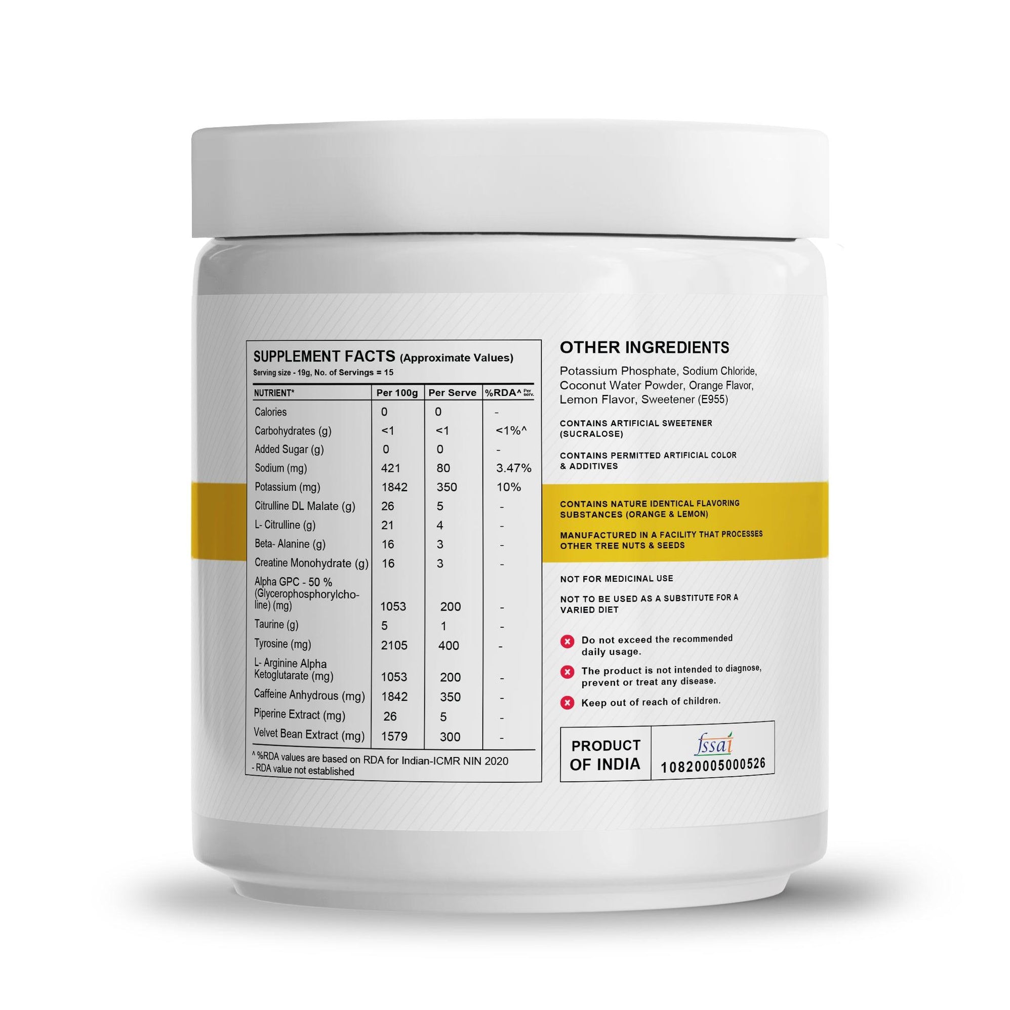 Wellcore - God Mode Pre Workout Supplement | Valencia Orange - (285g ...