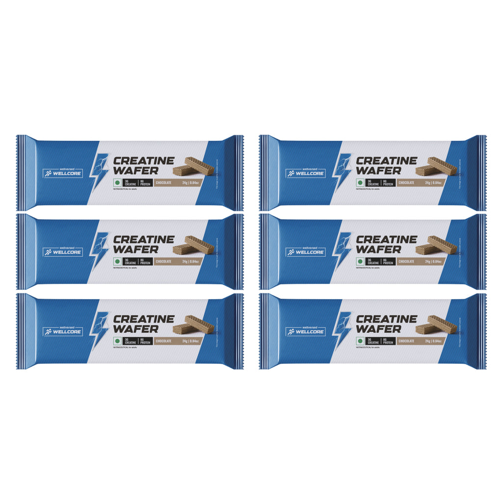 Wellcore - Creatine Wafer Bar | Chocolate Flavour (Pack of 6) — Wellversed