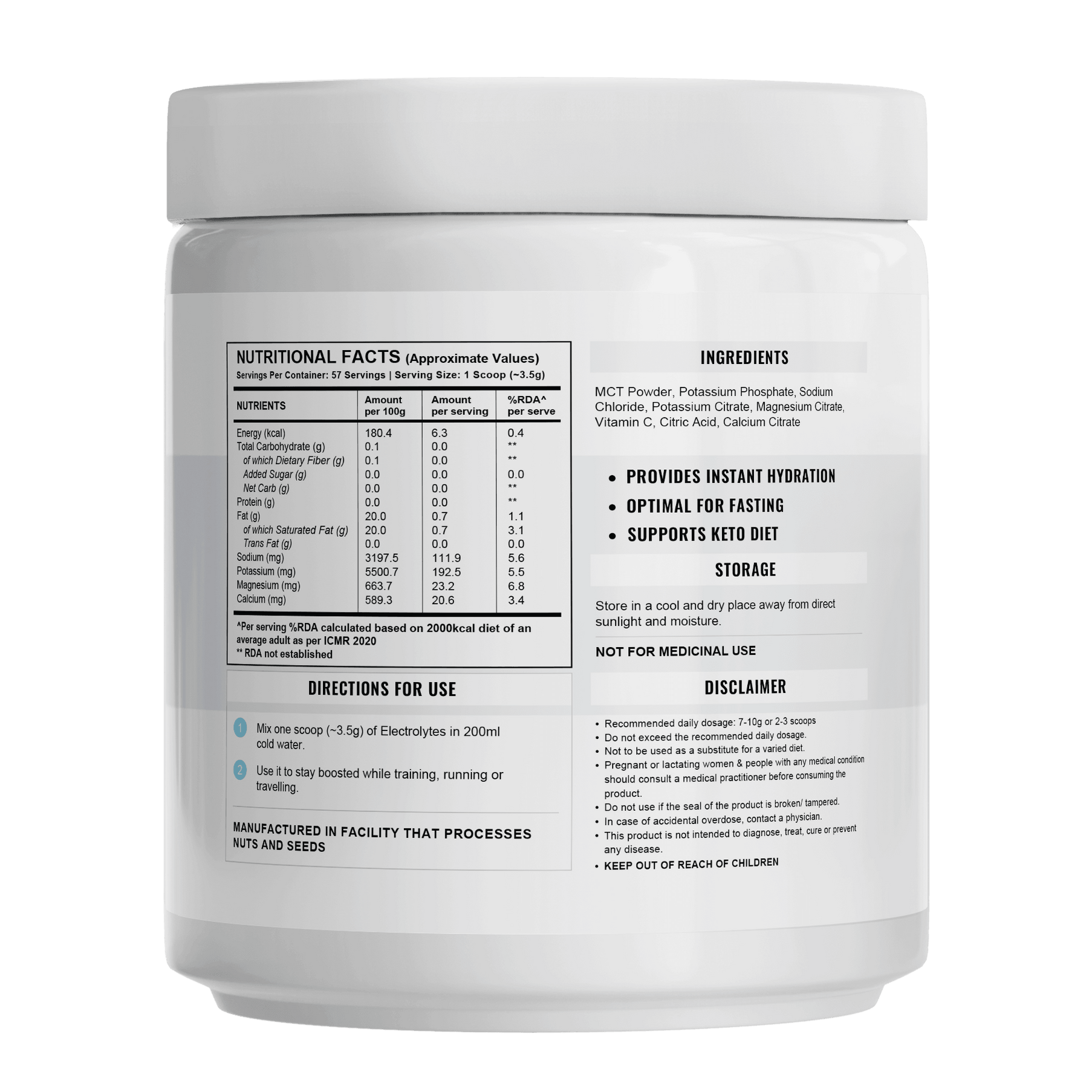 Wellcore Unflavoured Electrolytes 2x200g | 57 Servings — Wellversed