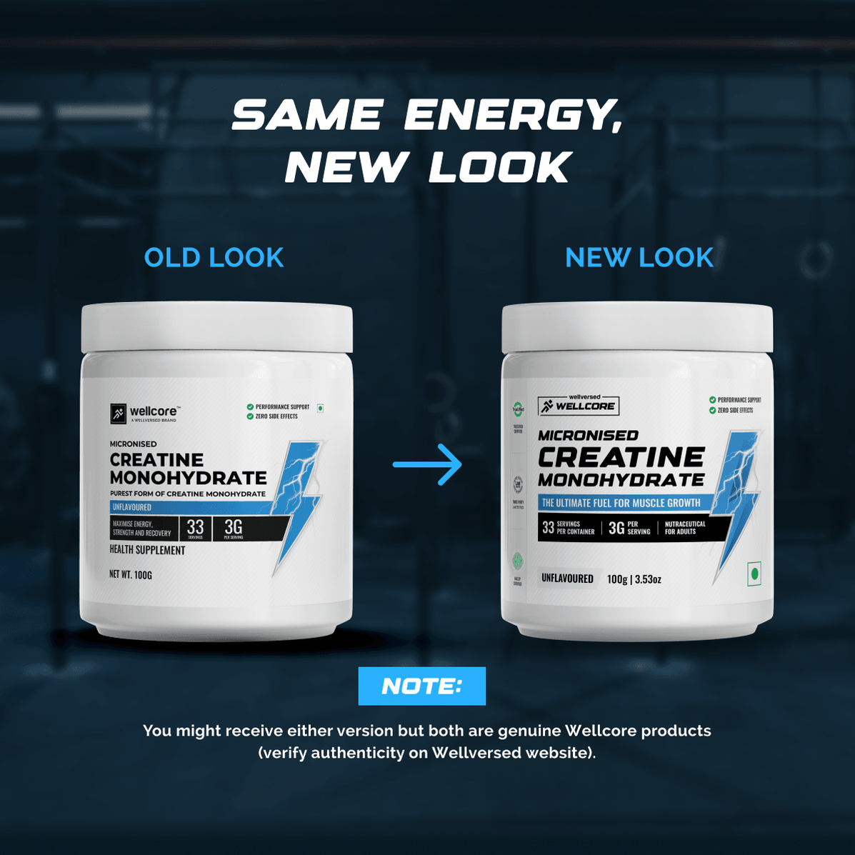 Wellcore - Micronised Creatine Monohydrate (100g, 33 Servings) — Wellversed