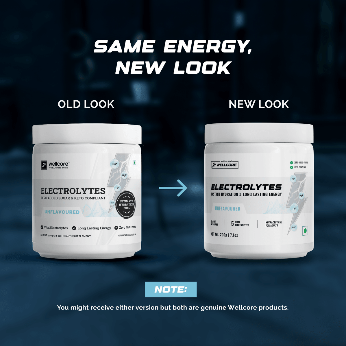 Wellcore - Unflavoured Electrolytes | 2x200g, 57 Servings — Wellversed