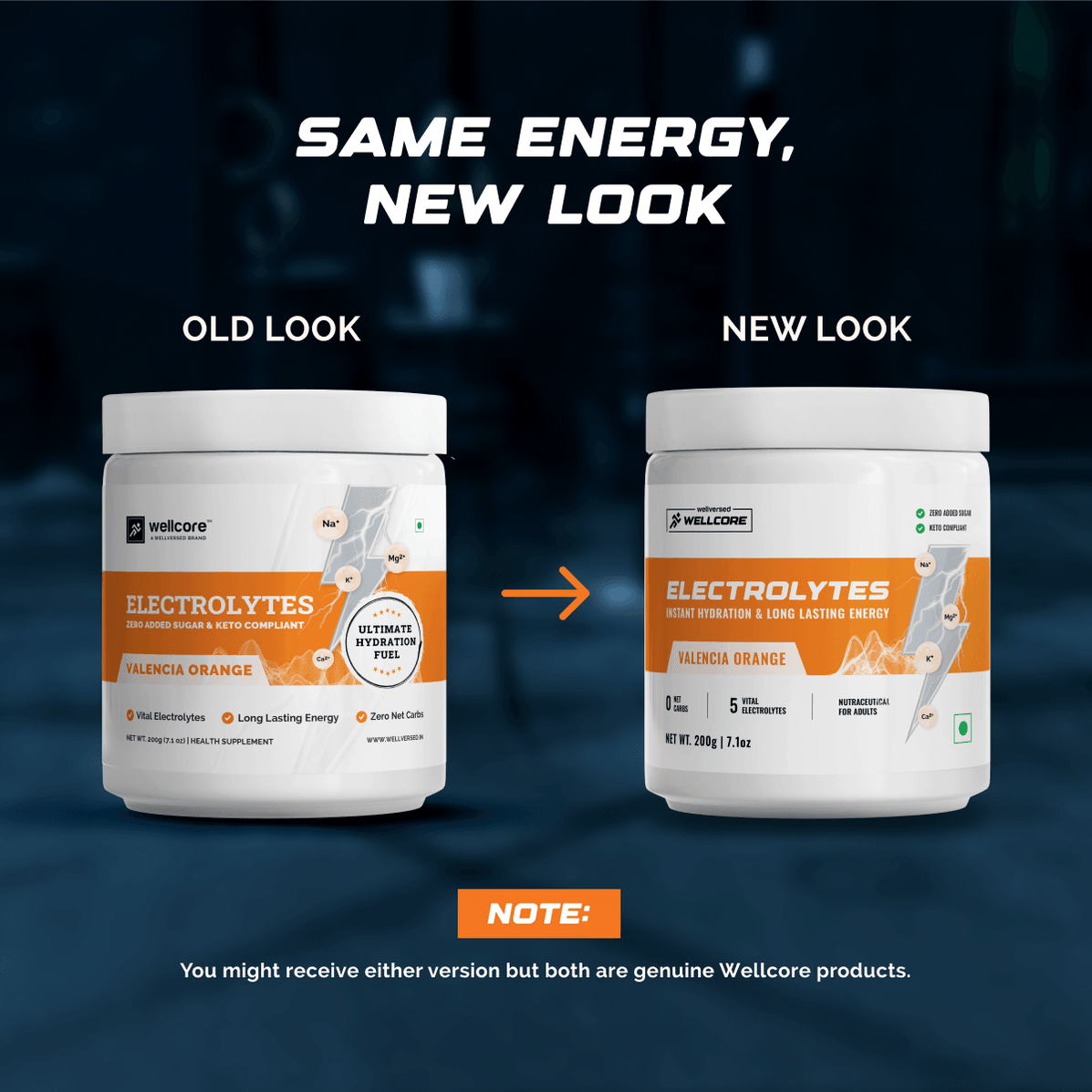 Wellcore Electrolytes Orange Zero Sugar Powder — Wellversed