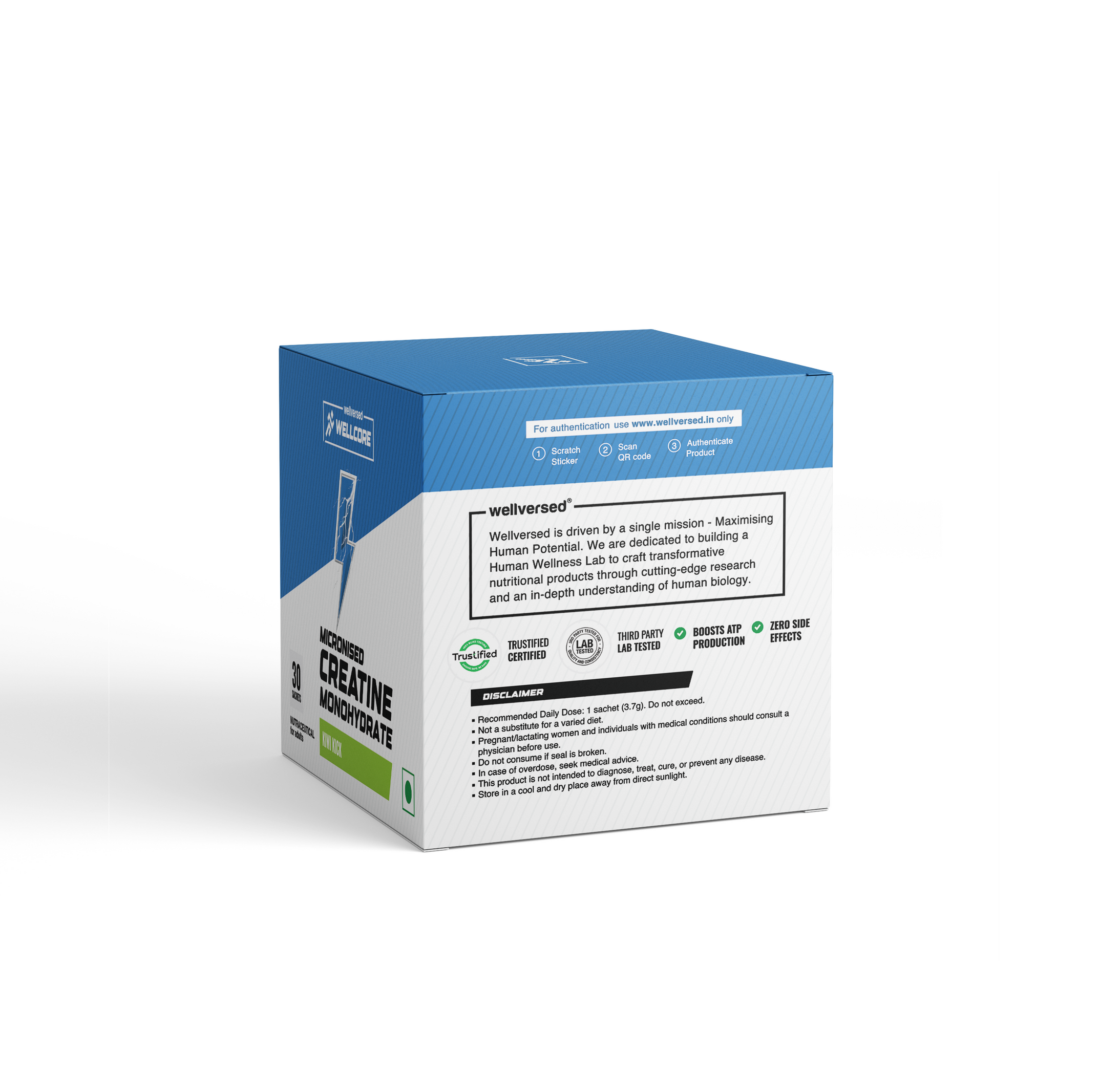 Wellcore - Pure Micronised Creatine Monohydrate | Kiwi Kick (30 Sachet ...